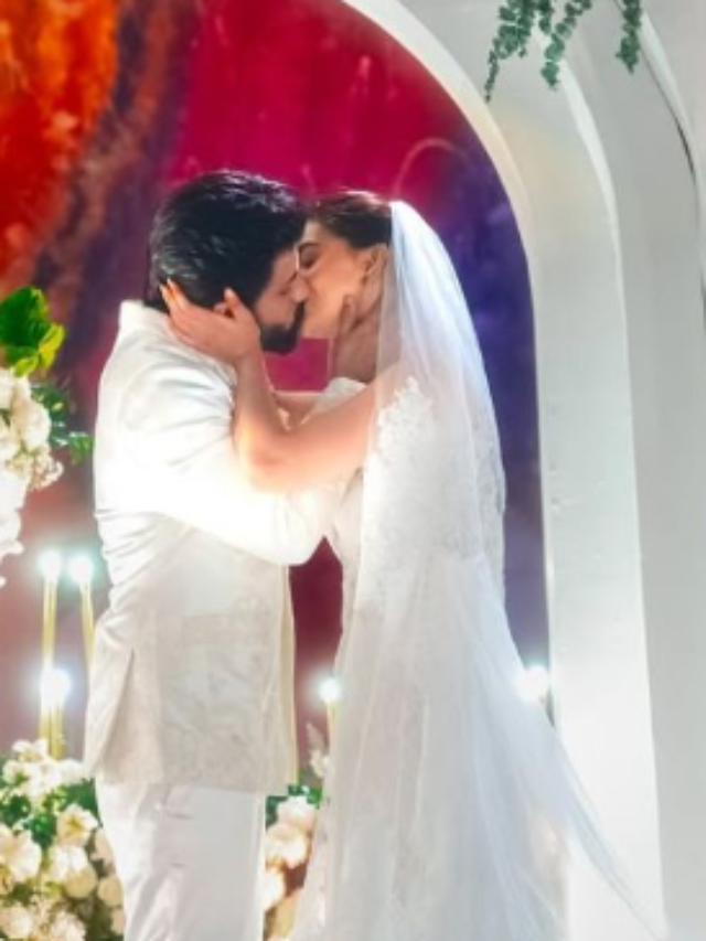 Keeti Suresh and Anthony's wedding photos with Christian rituals।