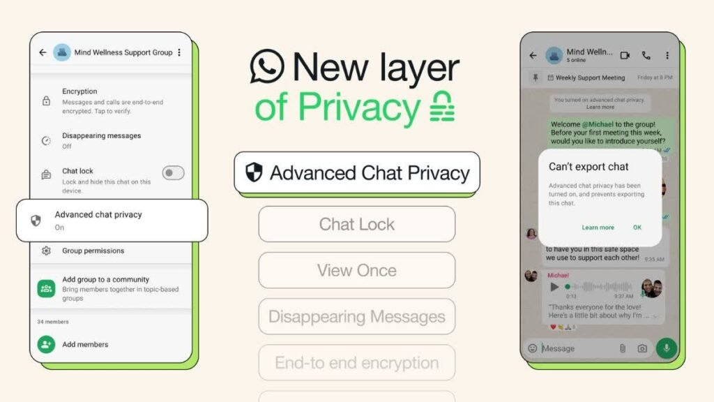 WhatsApp Launches Advanced Chat Privacy Feature